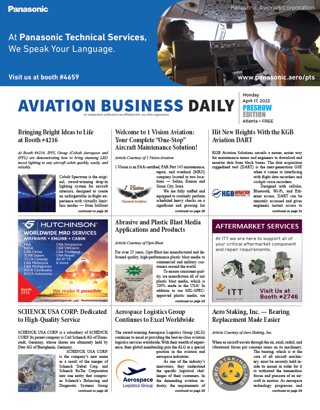 Aviation Business Daily MRO - Trade Show News Publications